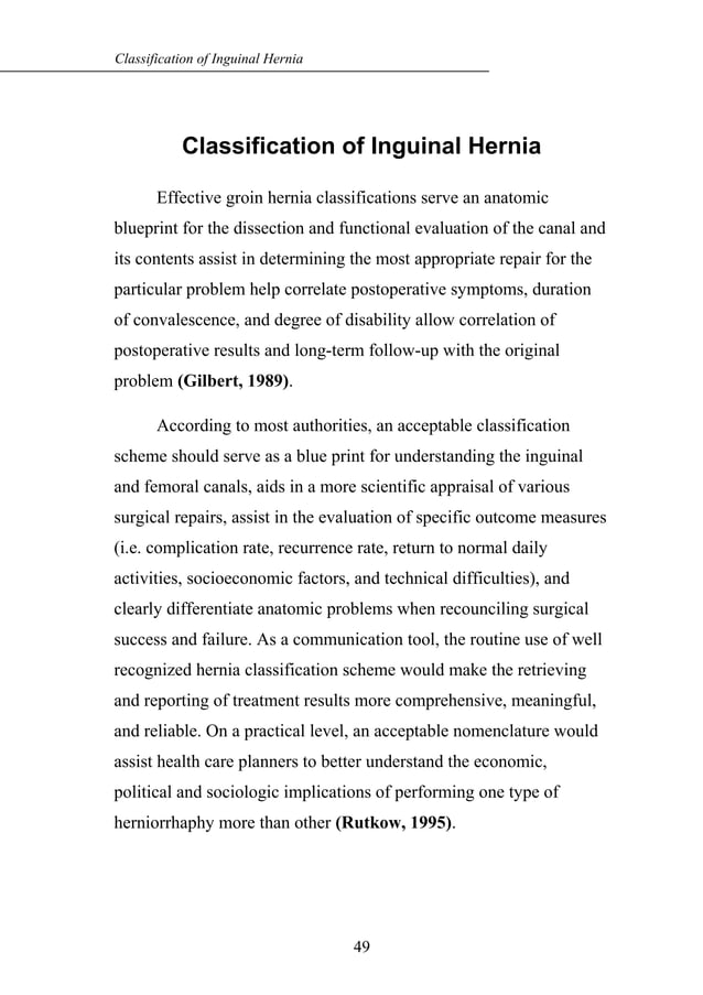 Classification of inguinal hernia | DOC | Digestive Disorders ...