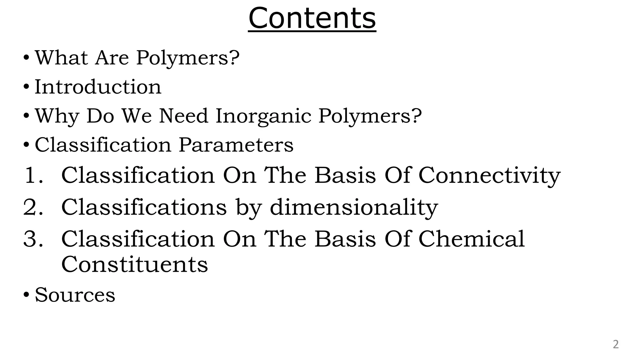 Classification of inorganic polymers | PPTX