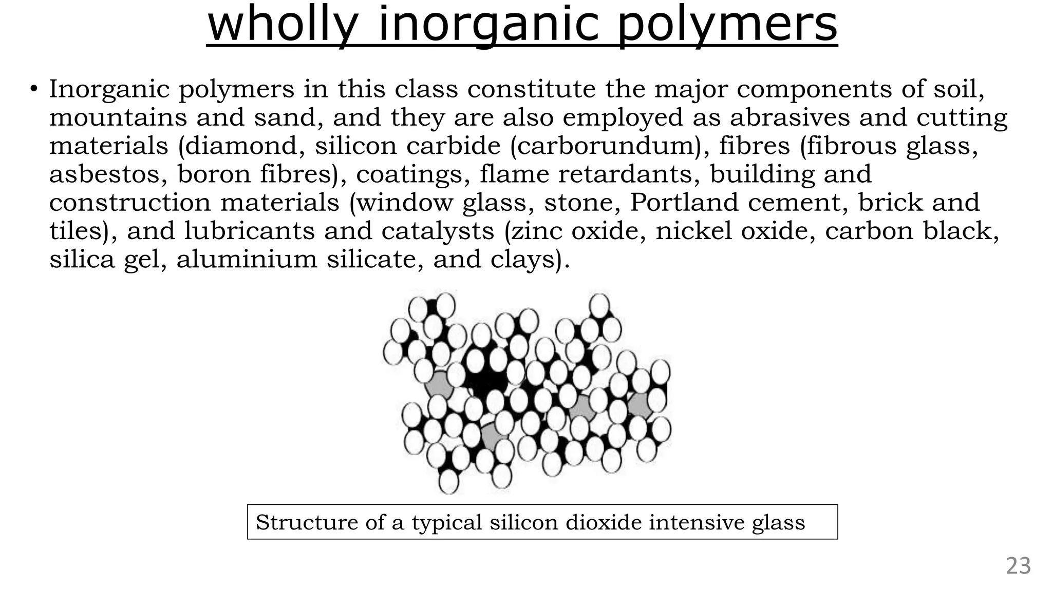 Classification of inorganic polymers | PPTX