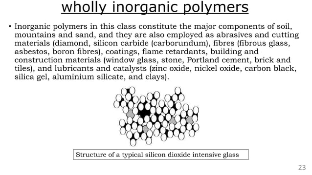 Classification of inorganic polymers | PPTX | Chemistry | Science