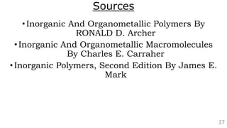 Classification of inorganic polymers | PPTX