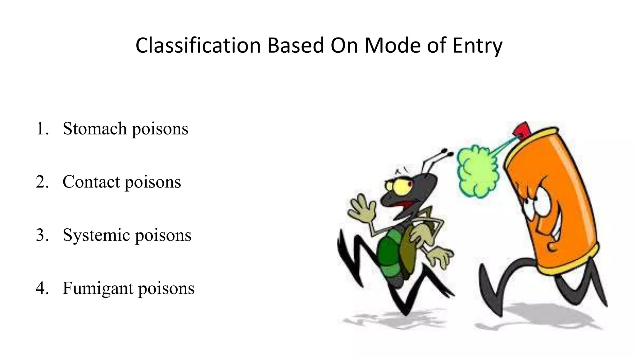 Classification of insecticides on the basis of their mode of entrry | PPTX