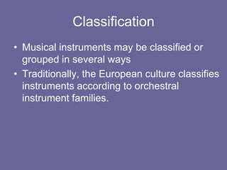 Classification of instruments | PPT