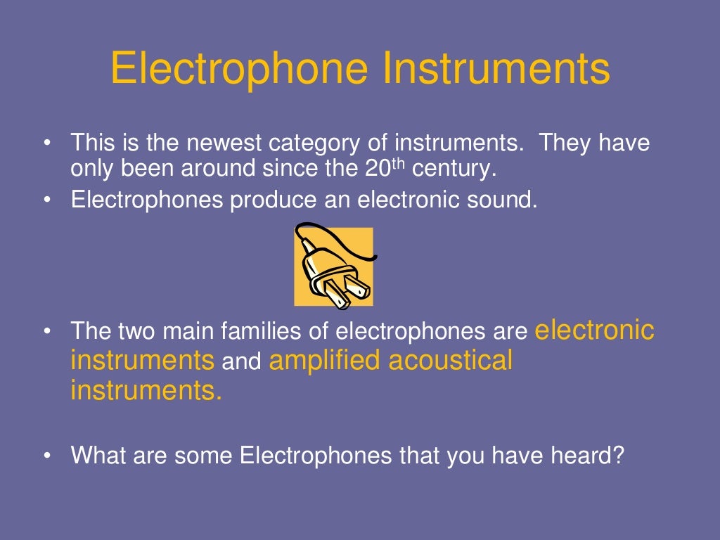 Classification of instruments