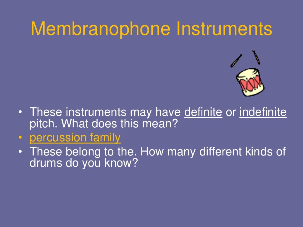 Classification of instruments