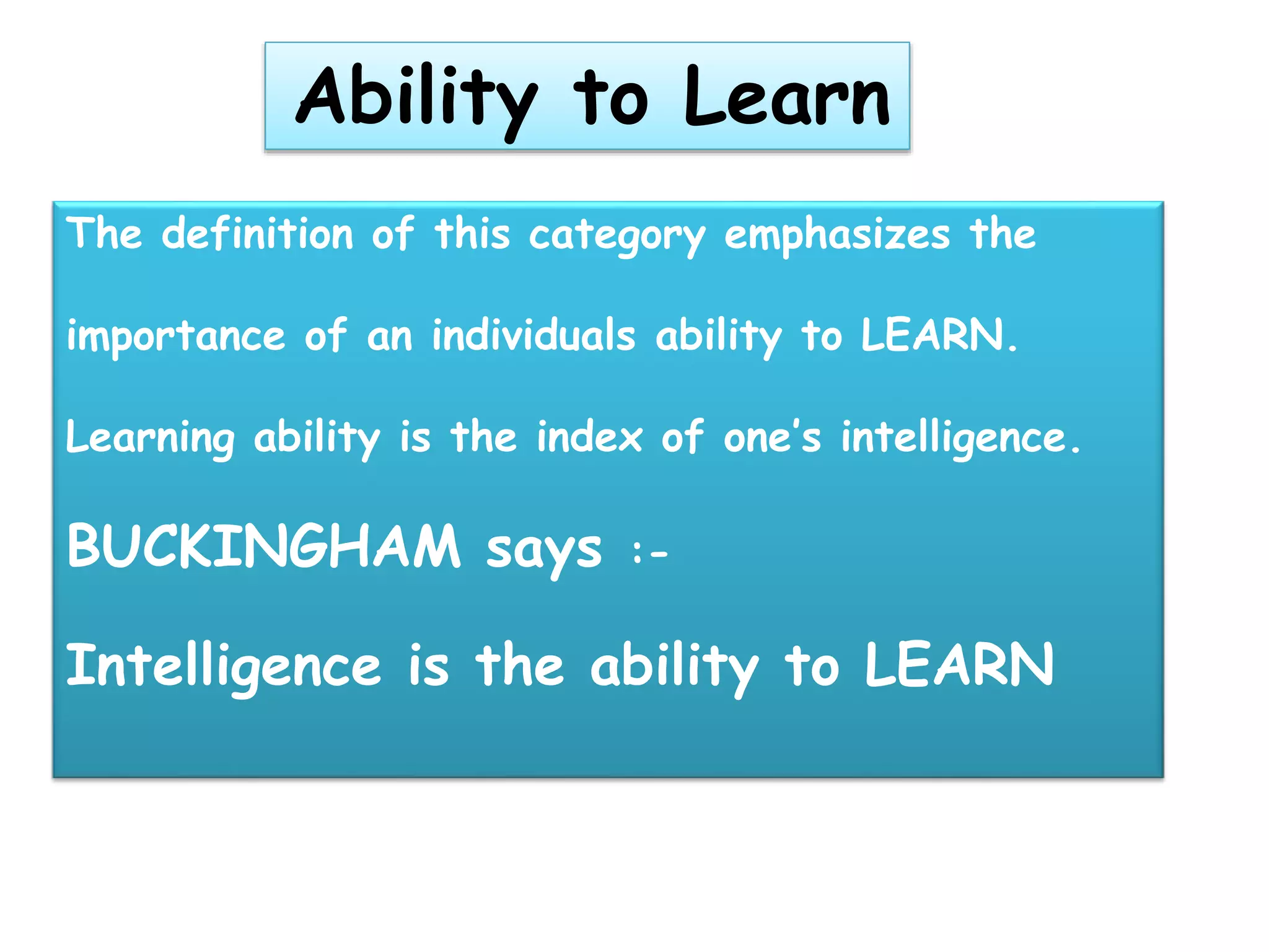 Classification of Intelligence | PPTX