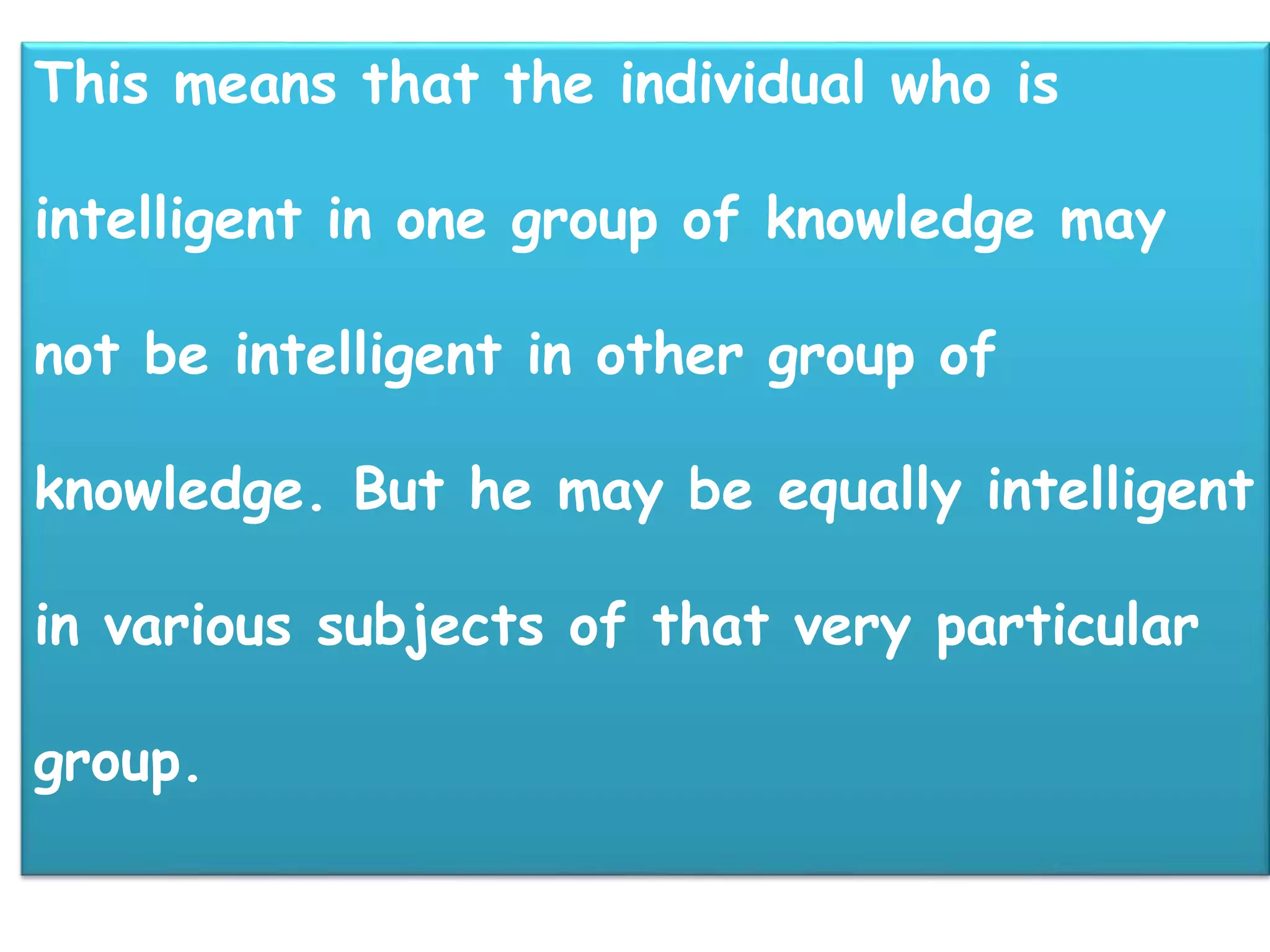 Classification of Intelligence | PPTX