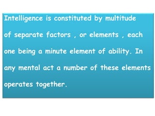 Classification of Intelligence | PPTX