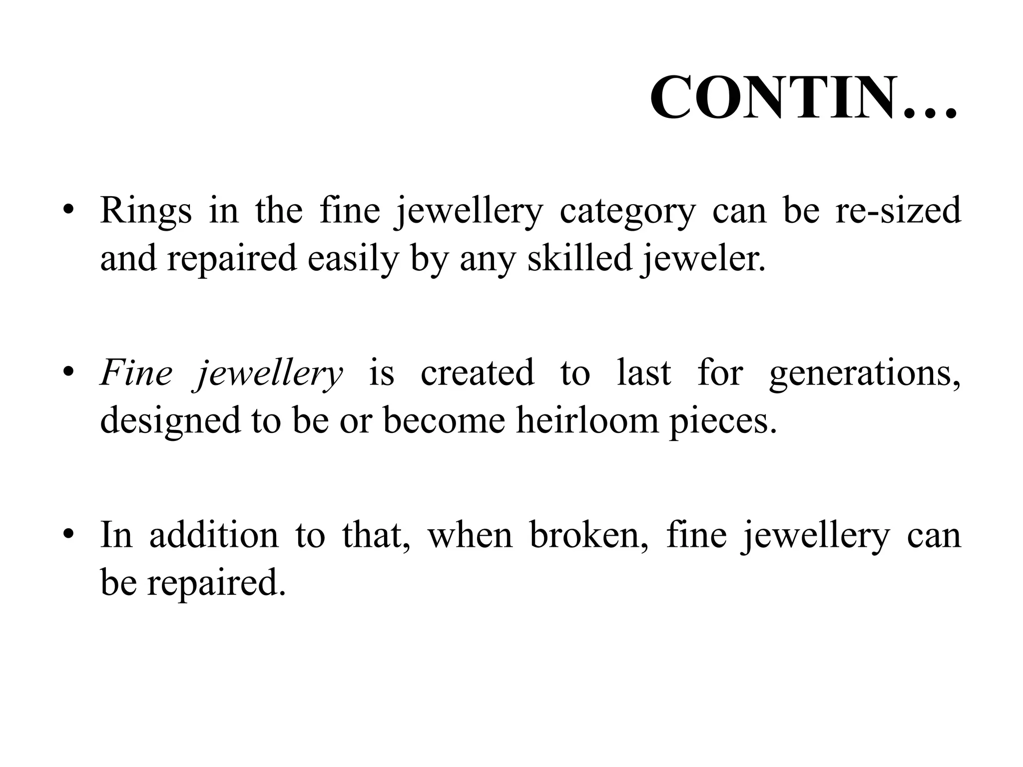 Classification of jewellery-S. Manohari Assistant Professor | PPTX
