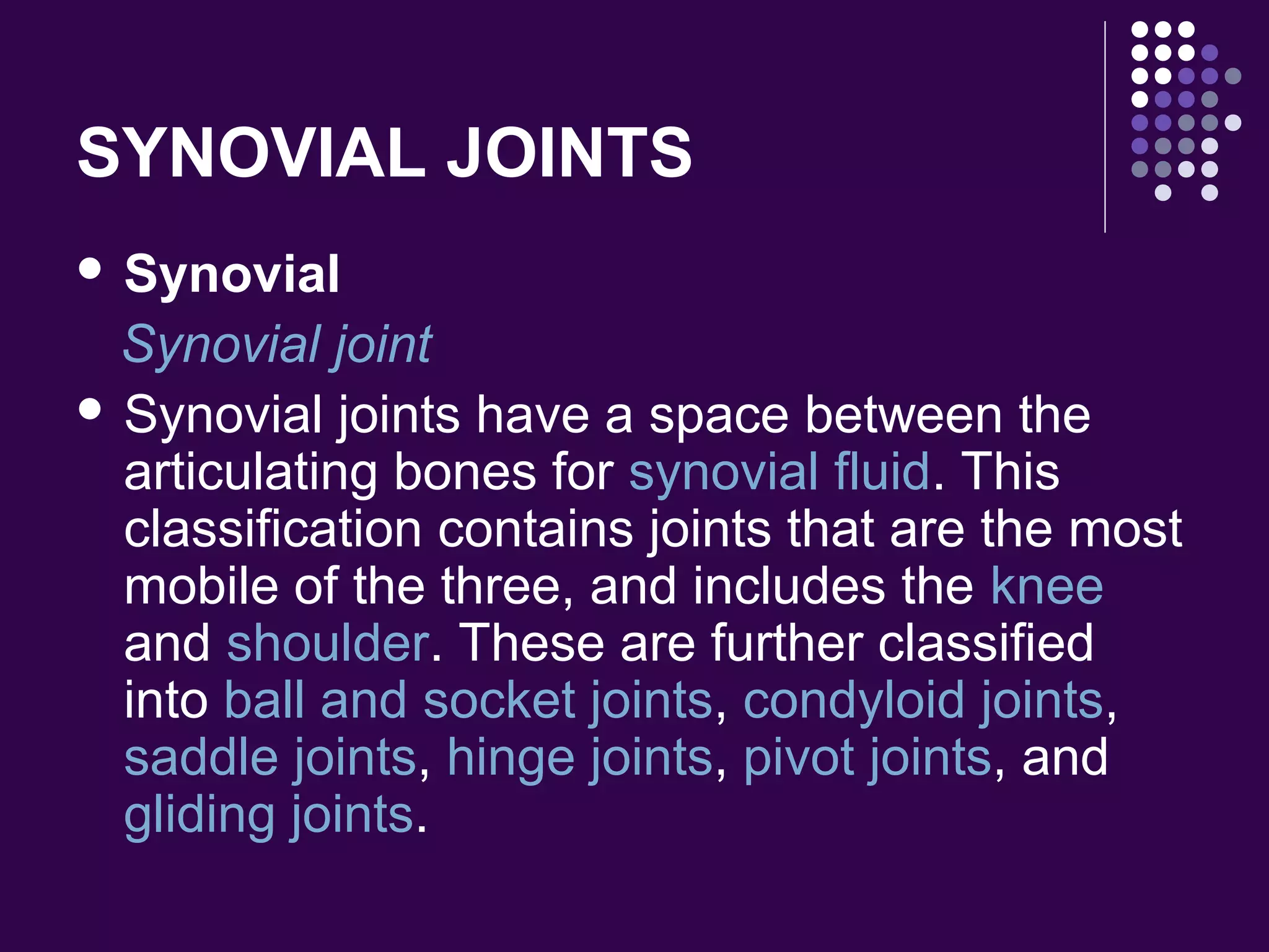 Classification of joints | PPT