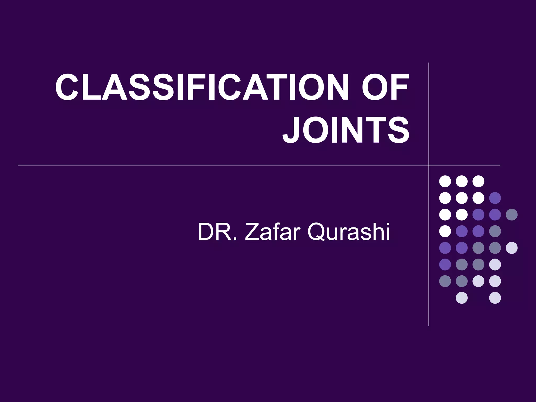 Classification of joints | PPT