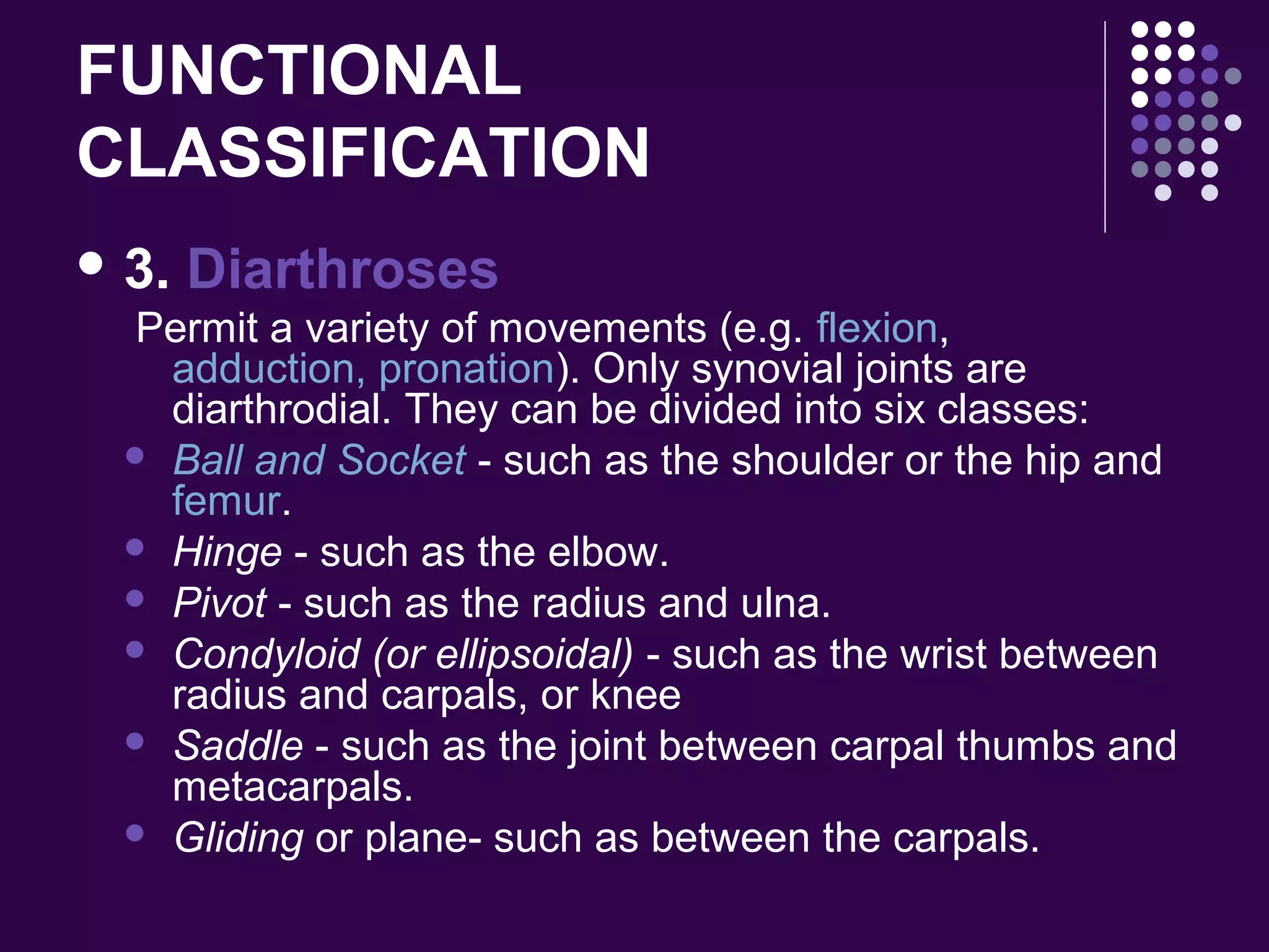 Classification of joints | PPT