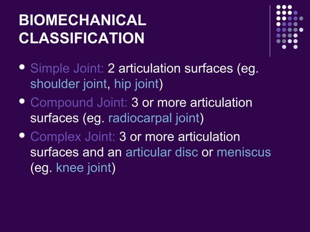 Classification of joints | PPT | Death, Injury, or Military Conflict ...