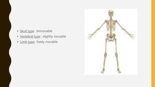 Classification of joints | PPTX