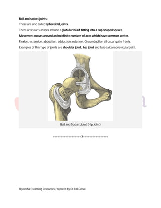 Classification of joints dr.gosai | PDF