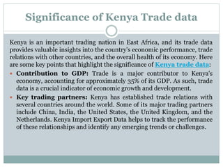 Classification of Kenya Import Export Data | PPTX