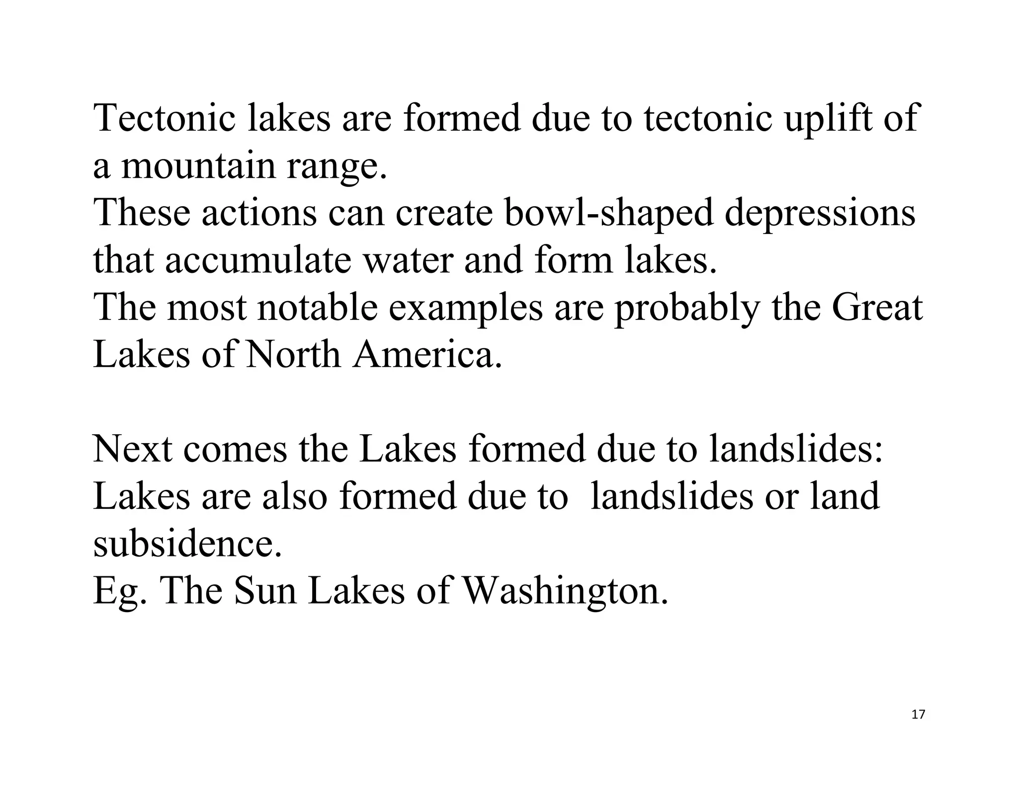Classification of lakes | PDF