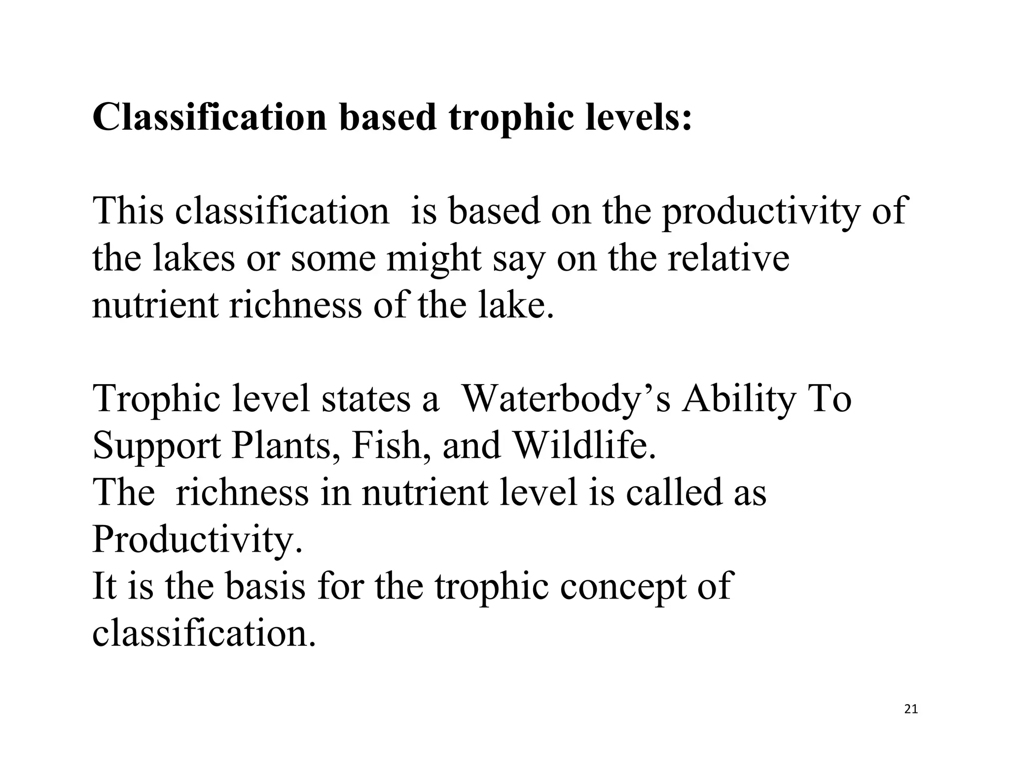 Classification of lakes | PDF