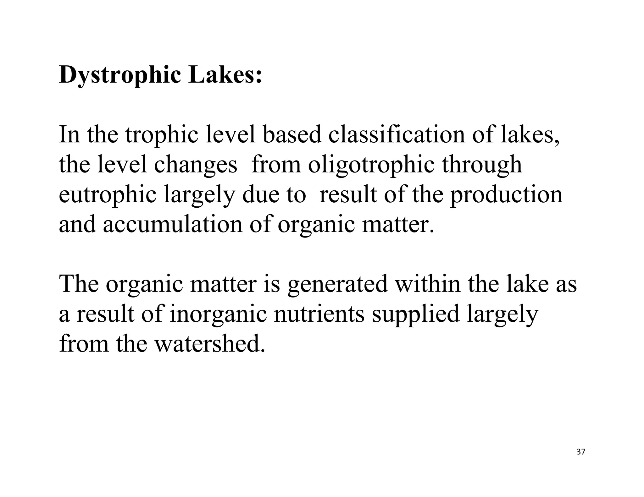 Classification of lakes | PDF