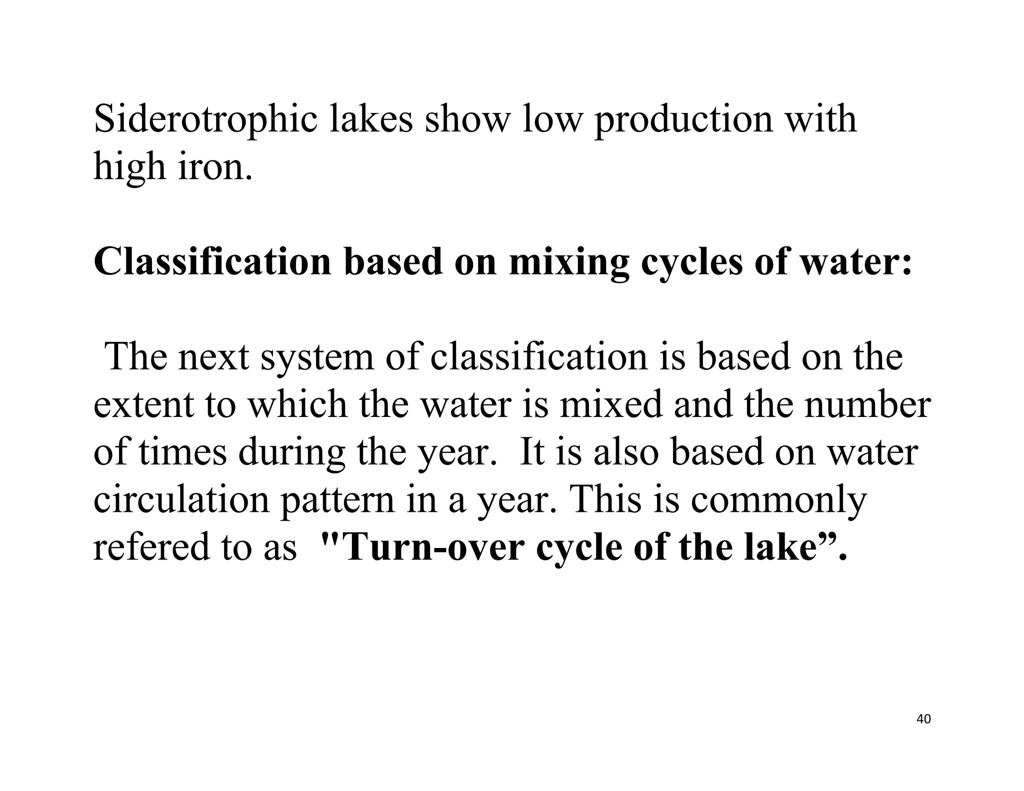 Classification of lakes | PDF