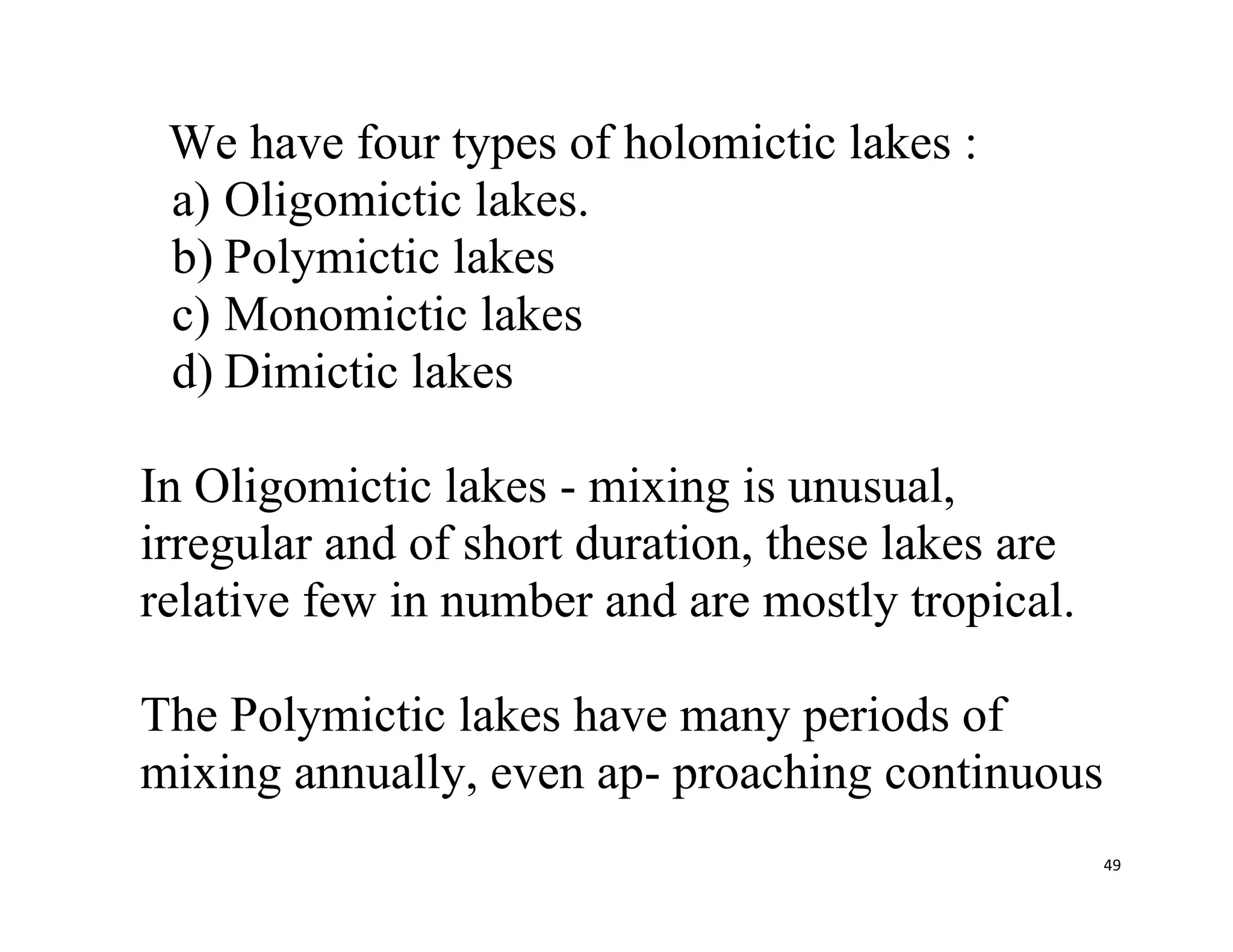Classification of lakes | PDF