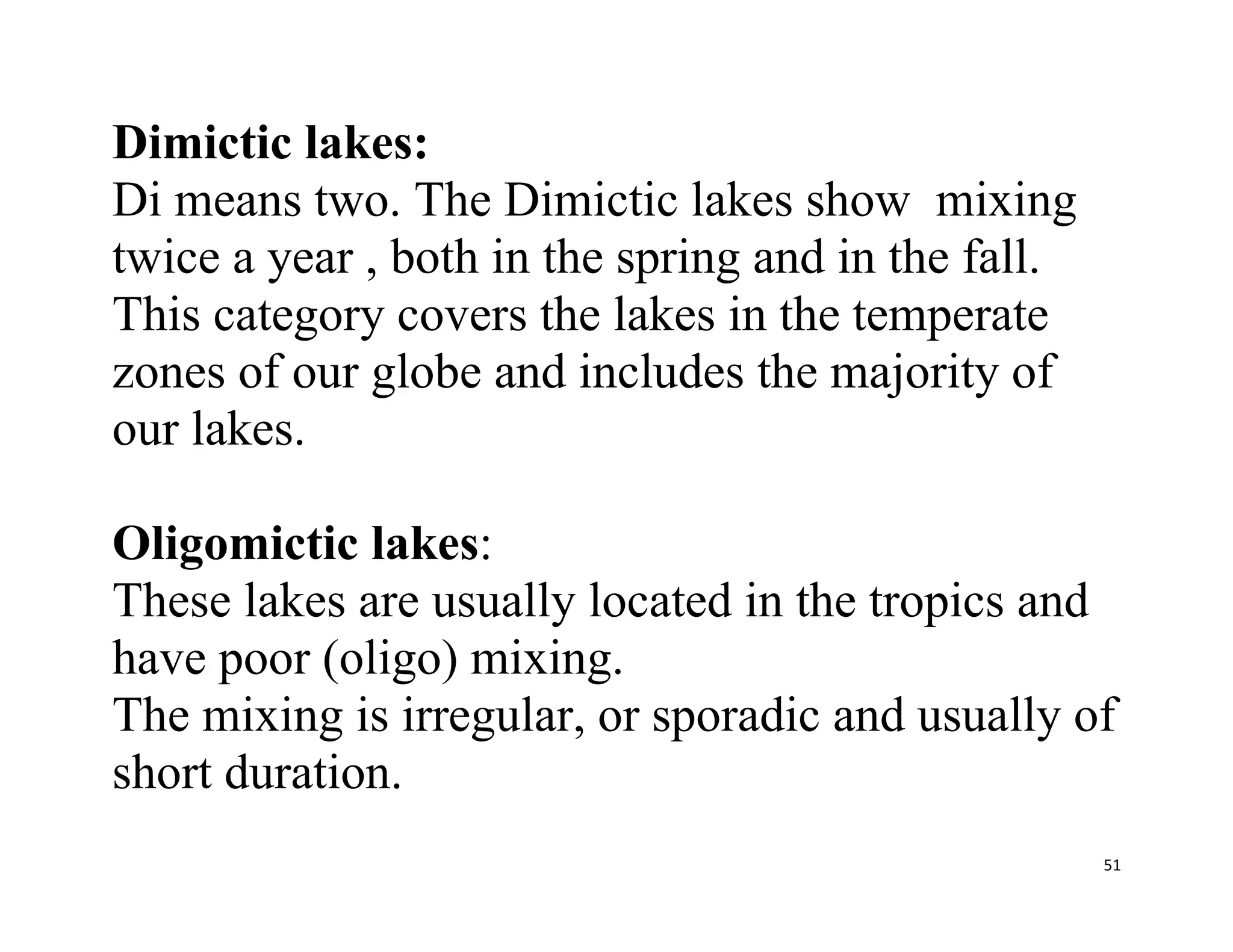 Classification of lakes | PDF