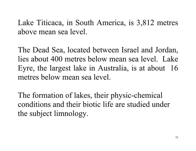 Classification of lakes | PDF