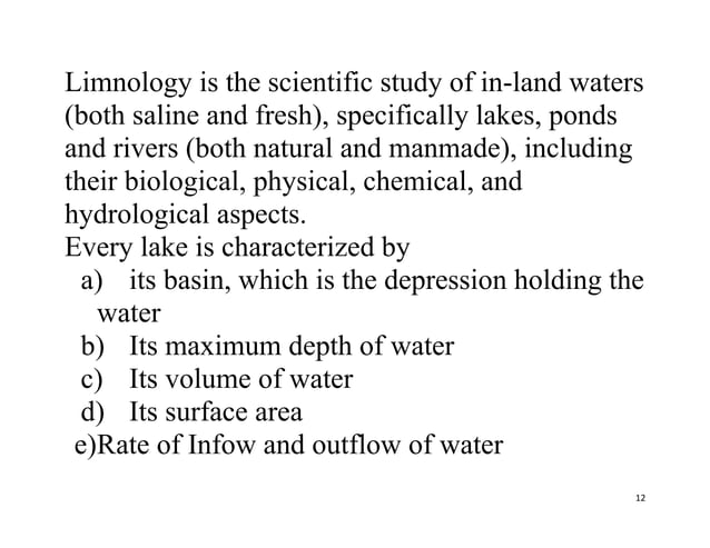 Classification of lakes | PDF