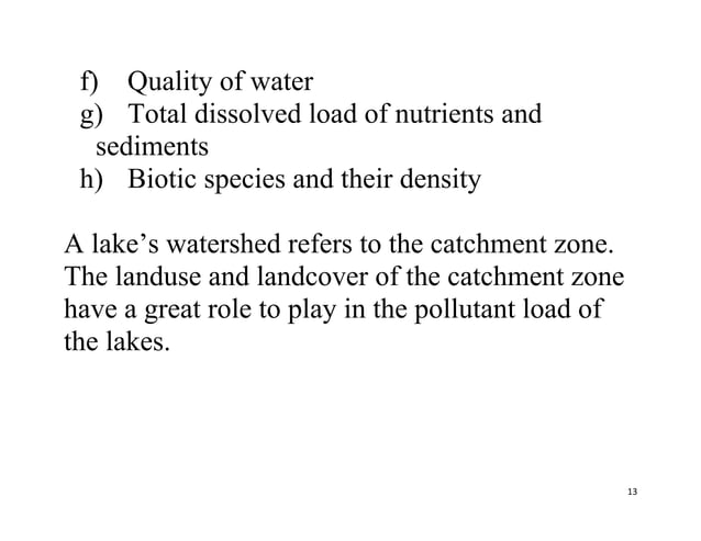 Classification of lakes | PDF