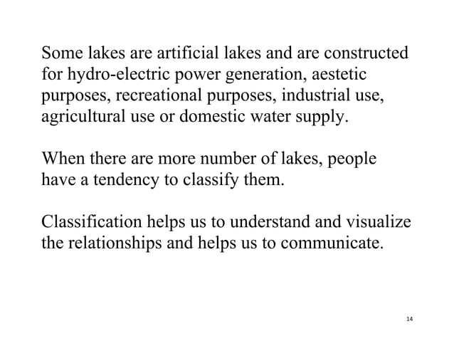 Classification of lakes | PDF
