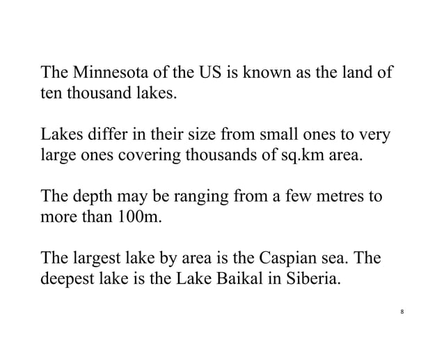 Classification of lakes | PDF