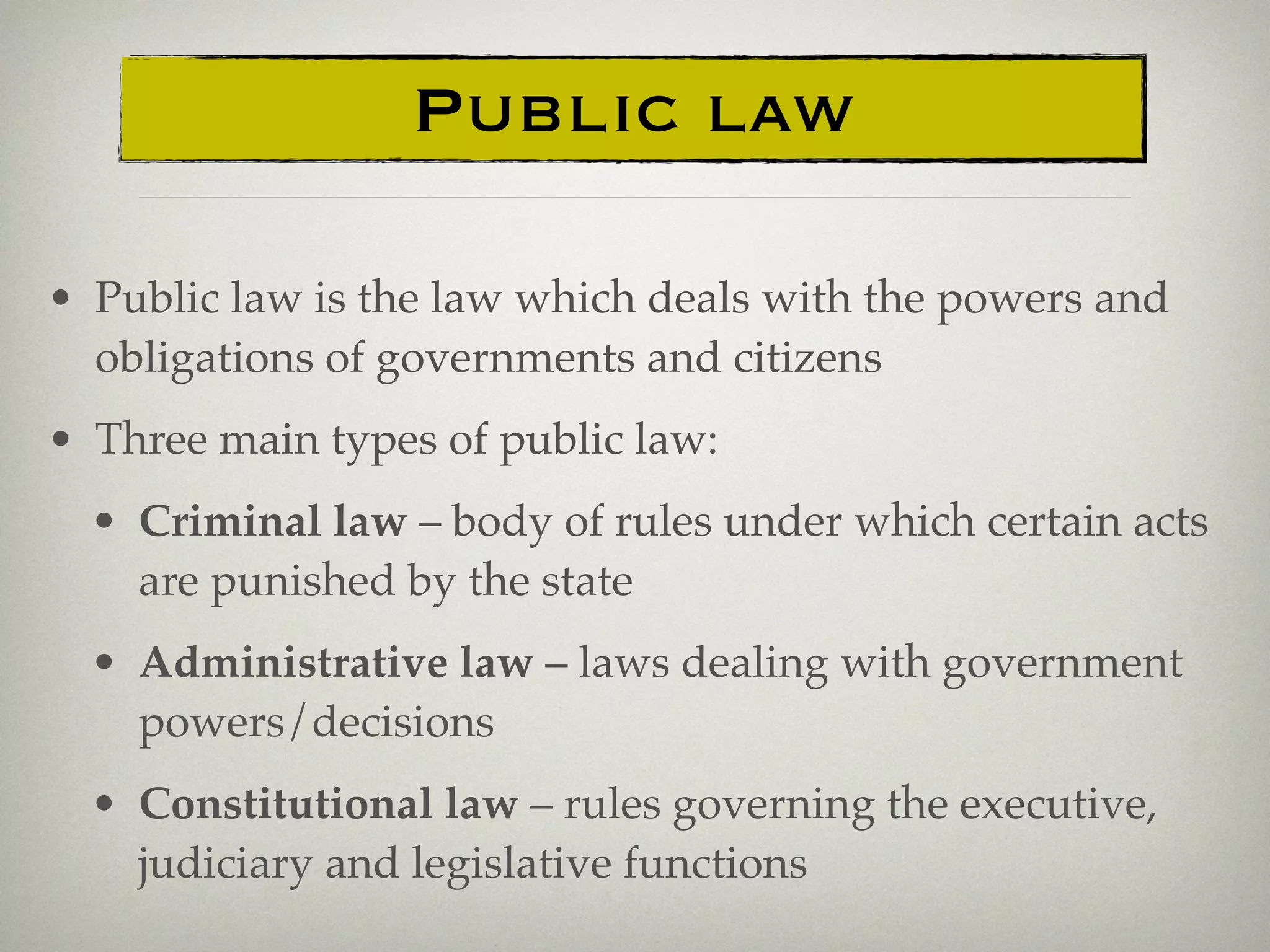 Classification of Law | PDF