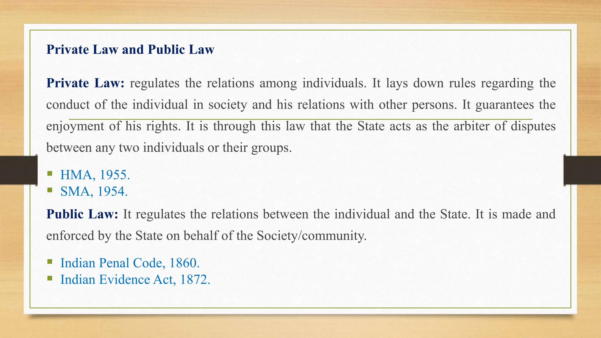 Classification of Law and its types present | PPTX