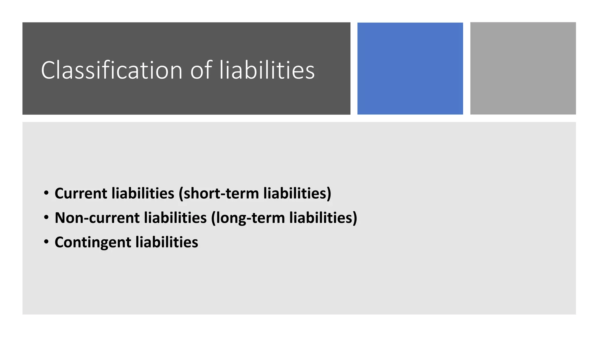 Classification of liabilities | PPTX