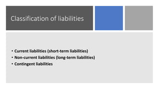 Classification of liabilities | PPTX