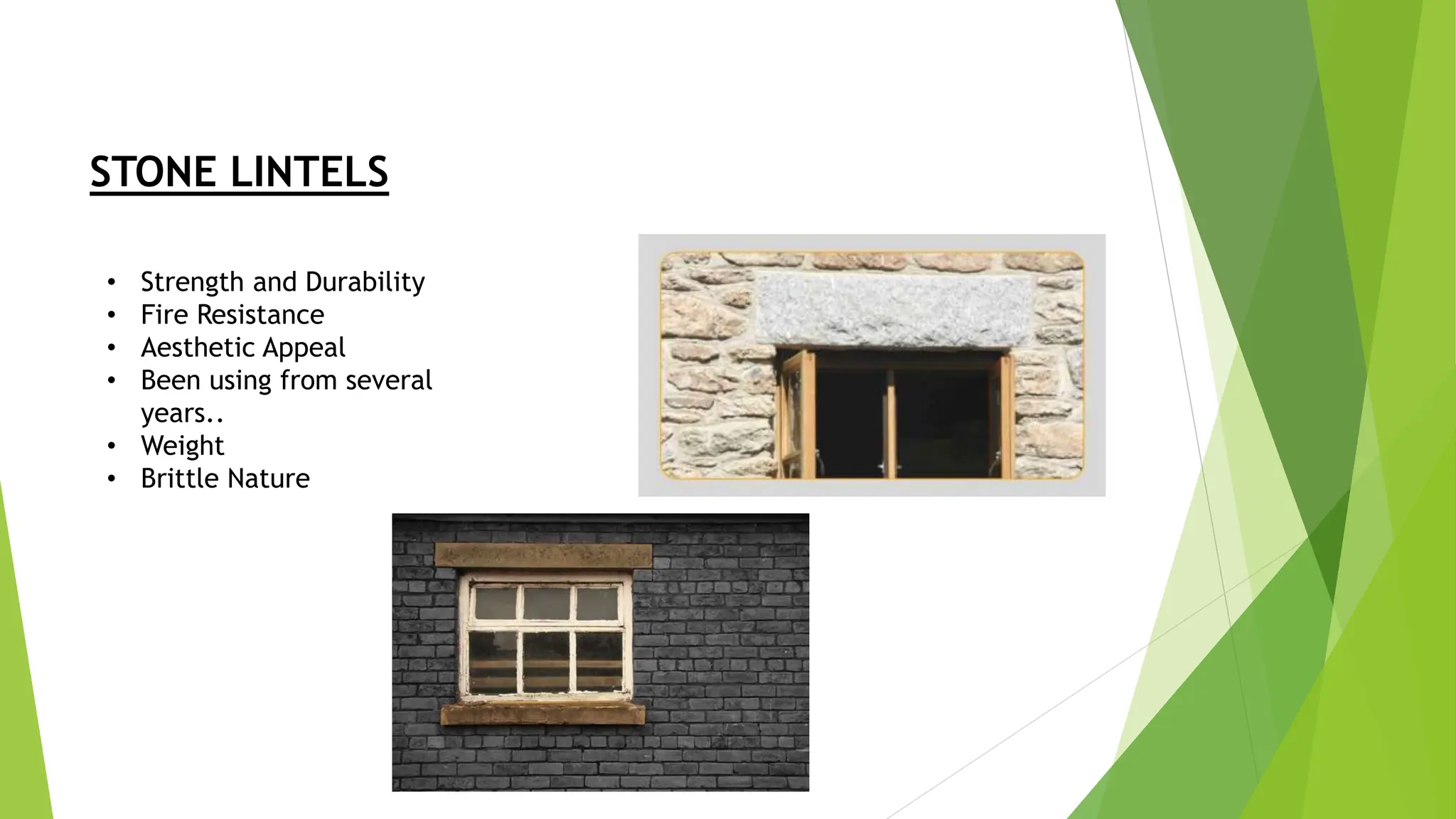 CLASSIFICATION OF LINTELS according to material | PPTX