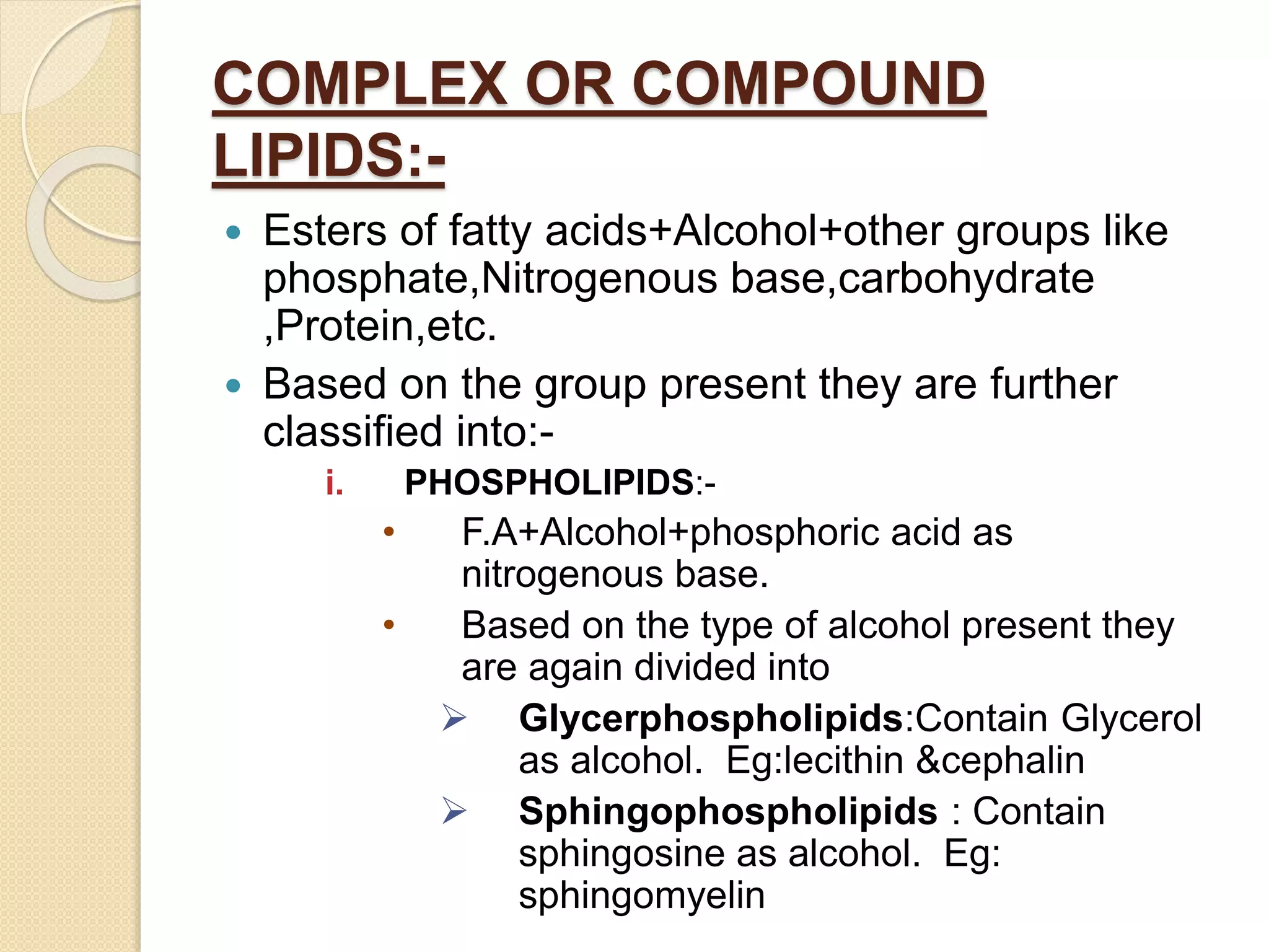 Classification of lipids | PPTX