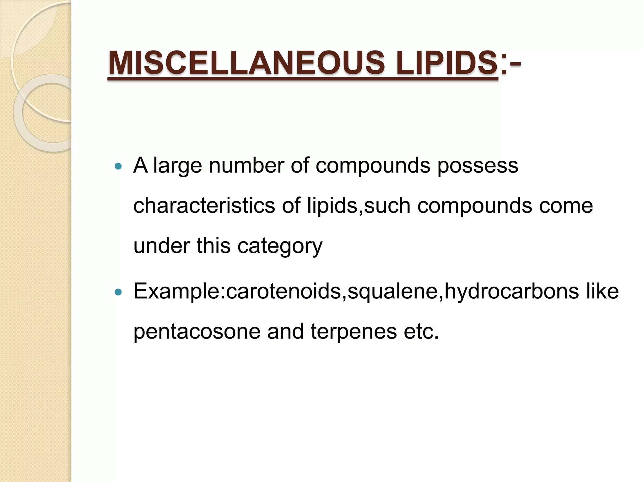 Classification of lipids | PPTX