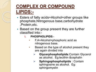 Classification of lipids | PPTX