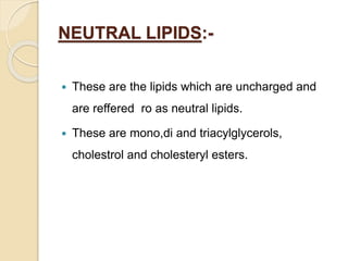 Classification of lipids | PPTX