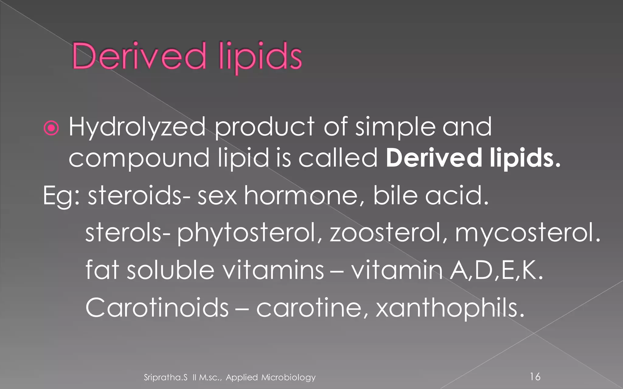 Classification of lipids | PDF