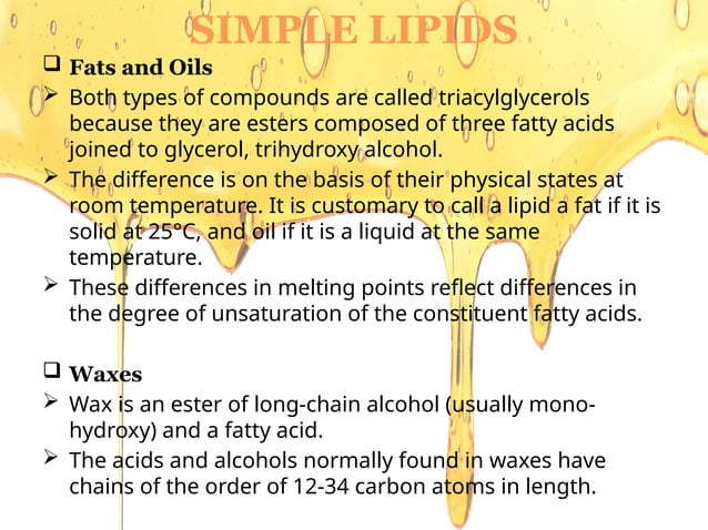 General classification of lipids(presentation) | PPT