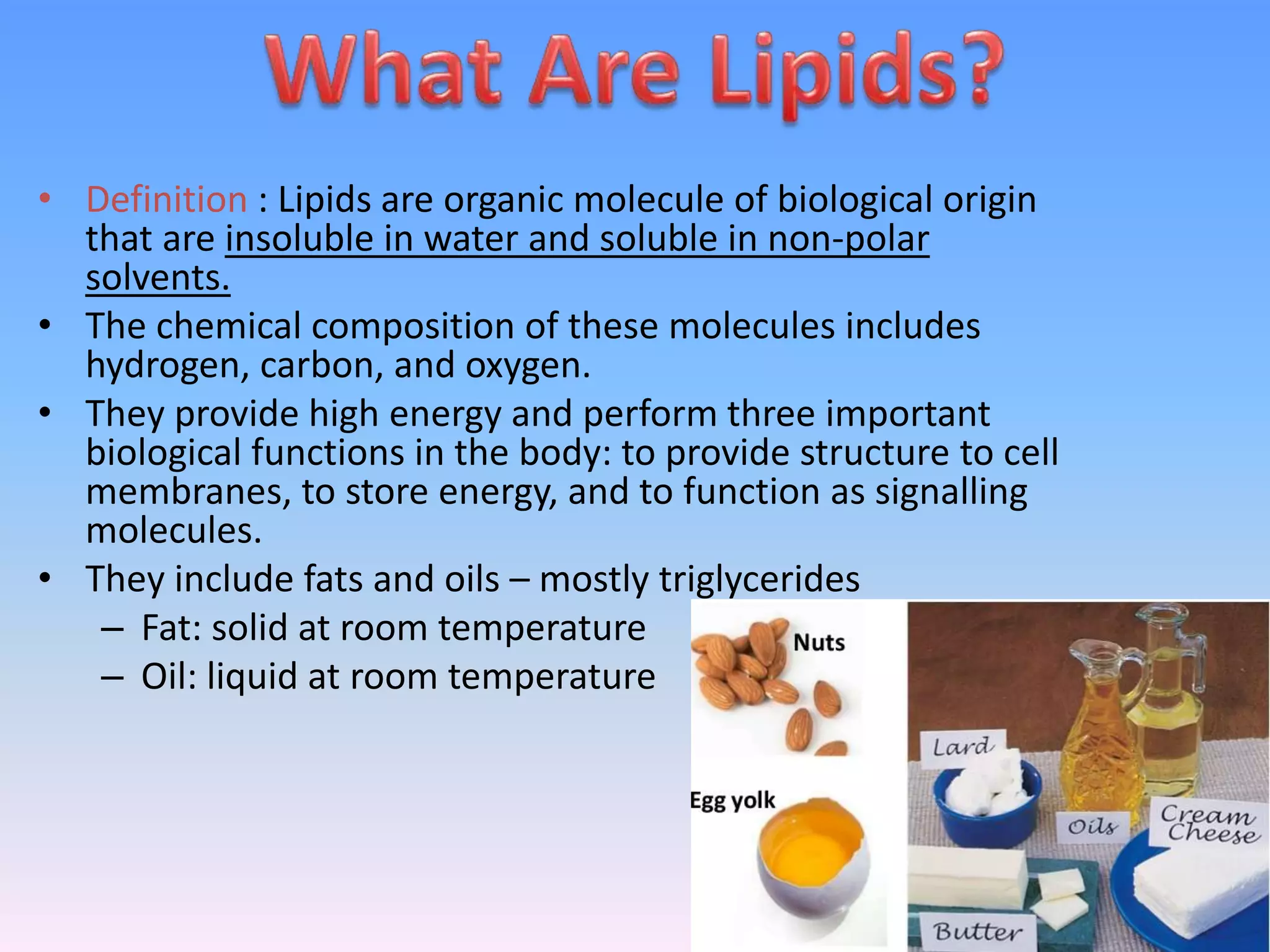 Classification of lipids according to chemical structure | PPTX