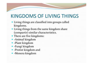 Classification of living things | PPT