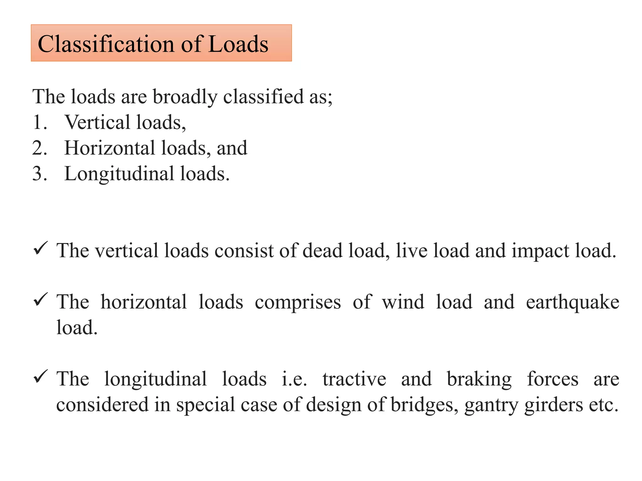 Classification of Loads on Structures | PPTX