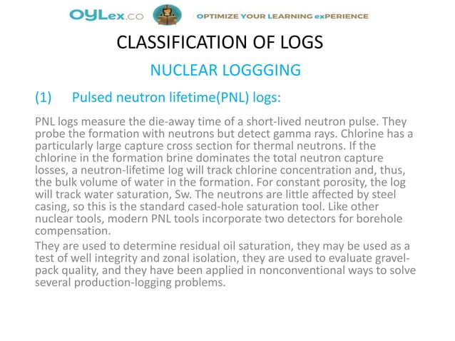Classification of logs | PPTX | Geology | Science