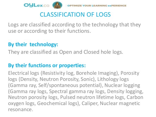 Classification of logs