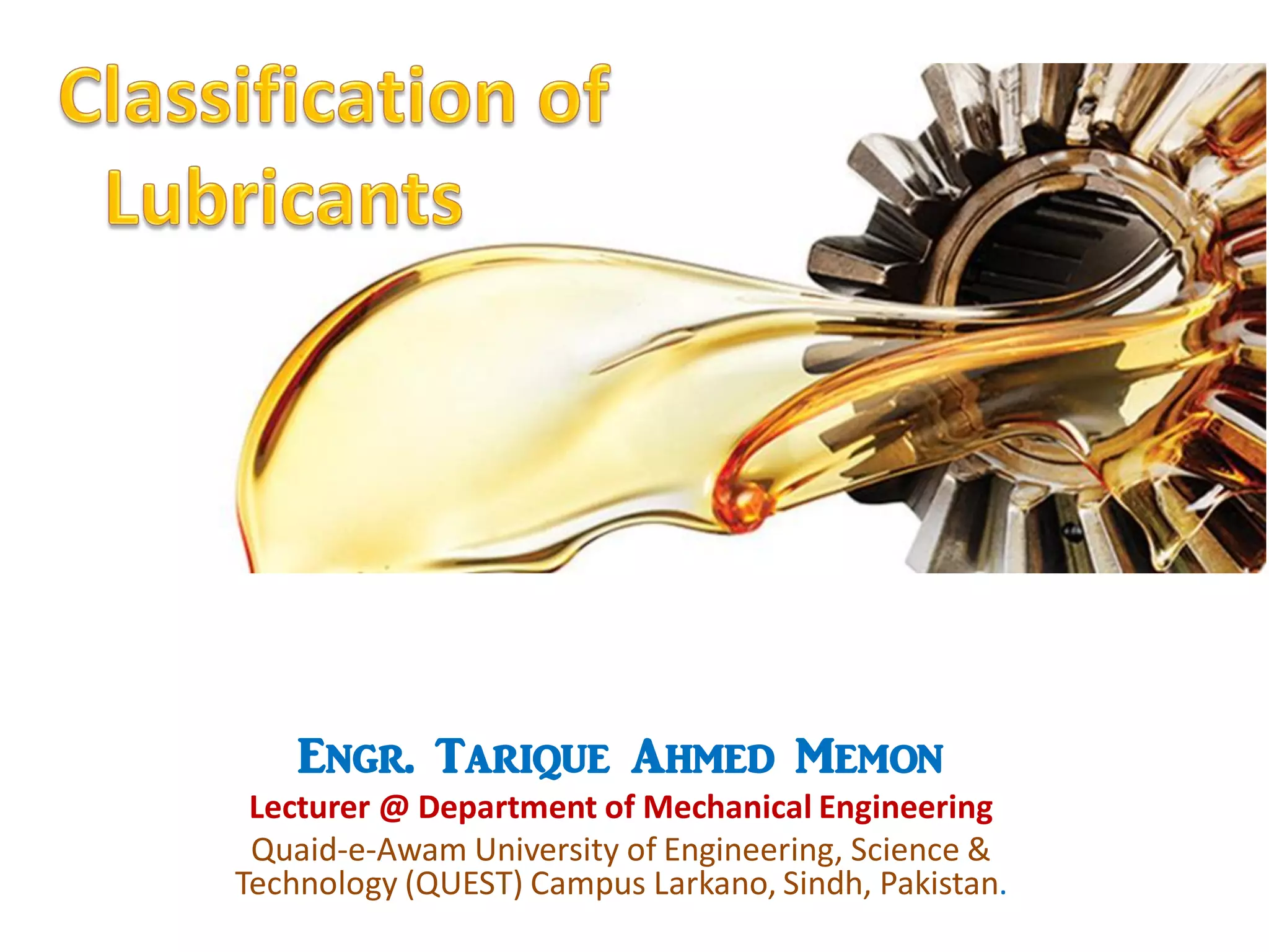 Classification of lubricants | PDF