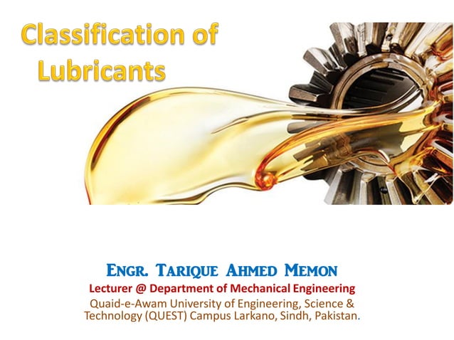 Classification of lubricants | PDF | Chemistry | Science