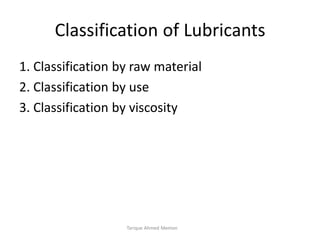 Classification of lubricants | PDF